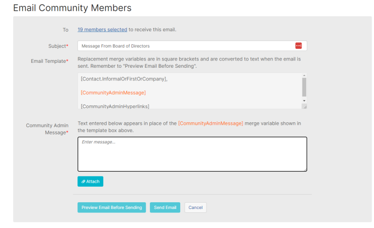 Emailing NODA Community Members - NODA